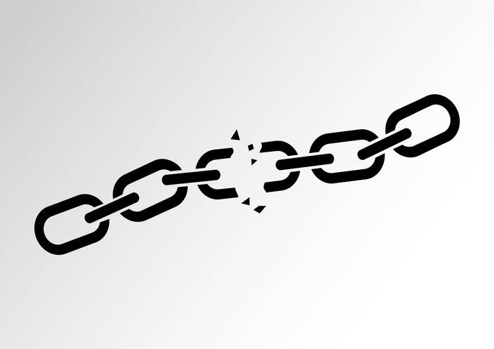 Broken chain. Vector illustration | Edexec