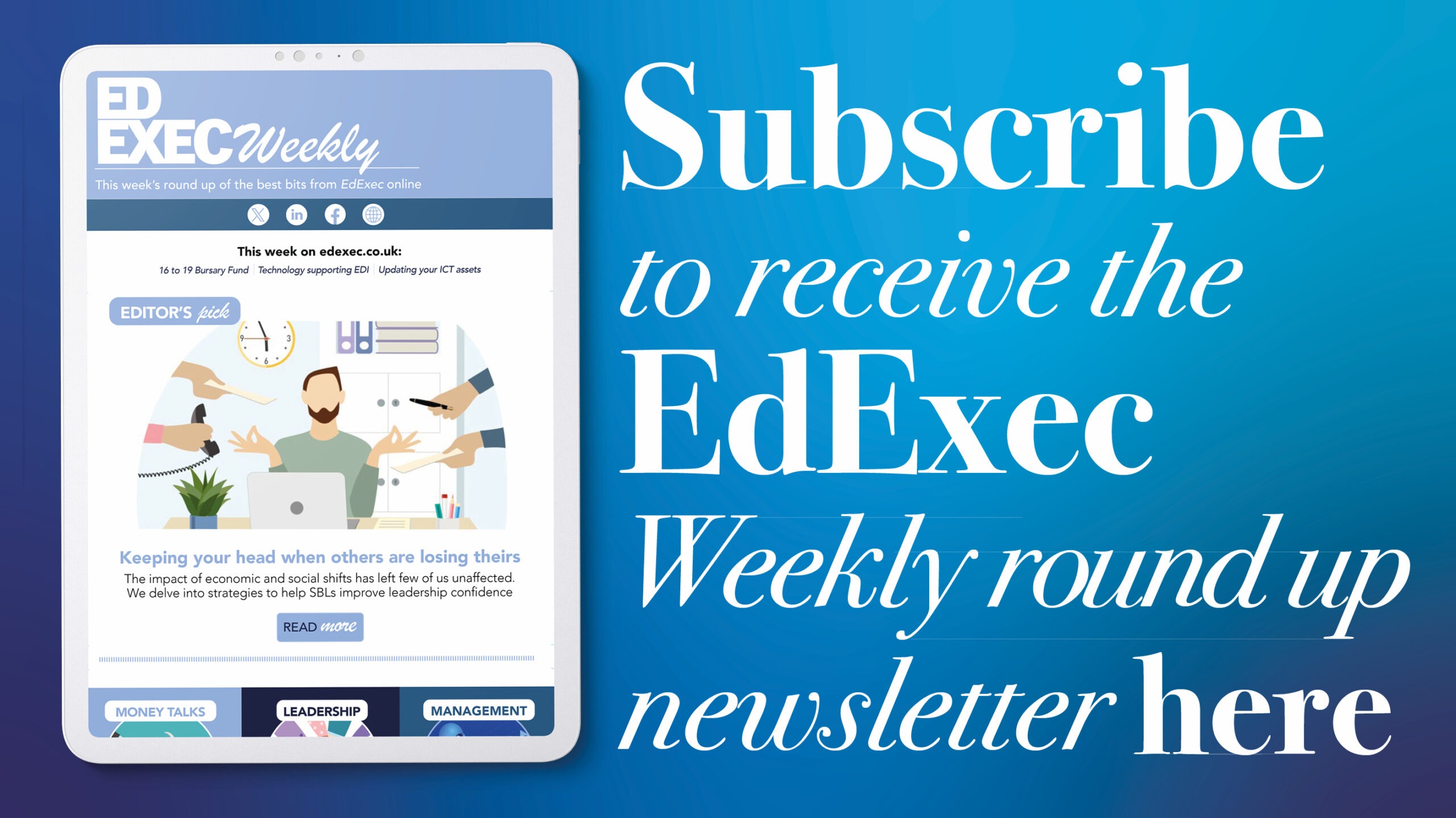 Sign up Highlight slider | Edexec