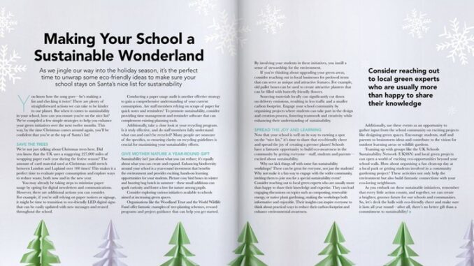 From the Mag: Making Your School a Sustainable Wonderland | Edexec